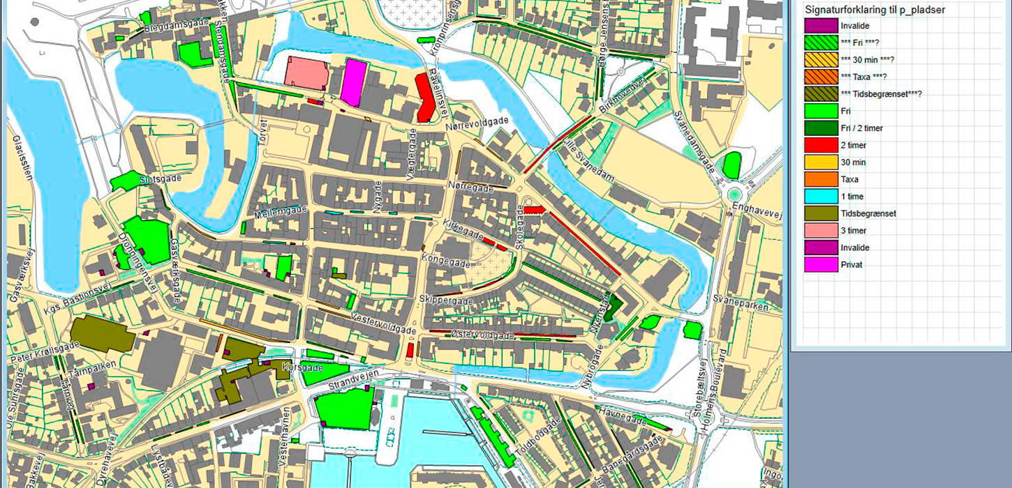 Hvor kan jeg parkere i Nyborg midtby?